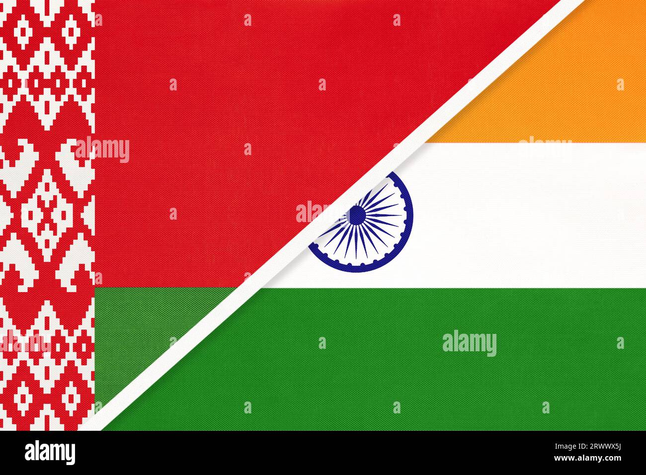 Belarus and India, symbol of country. Belarusian vs Indian national ...