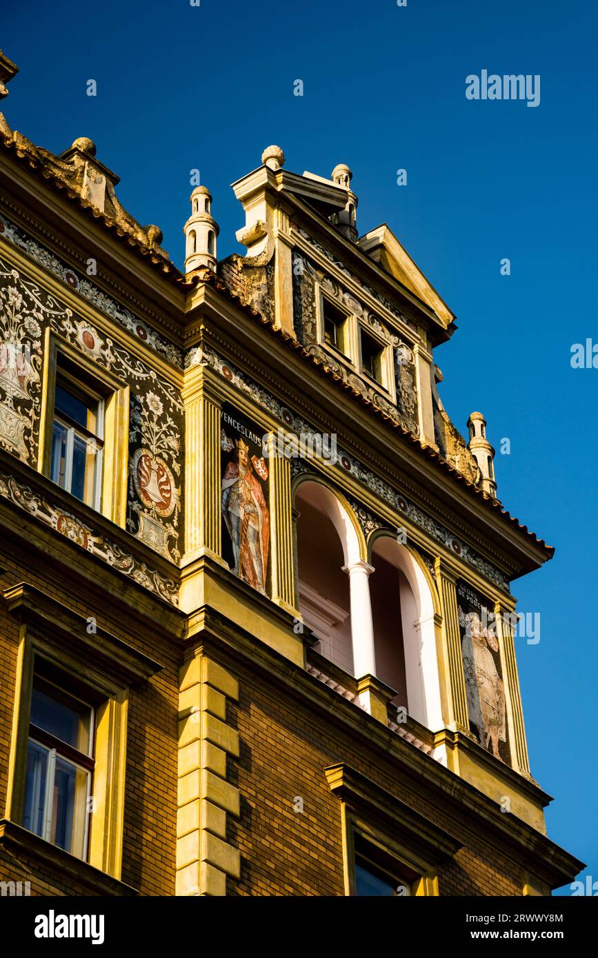 Neo-Renaissance facade in Prague, Czech Republic Stock Photo - Alamy