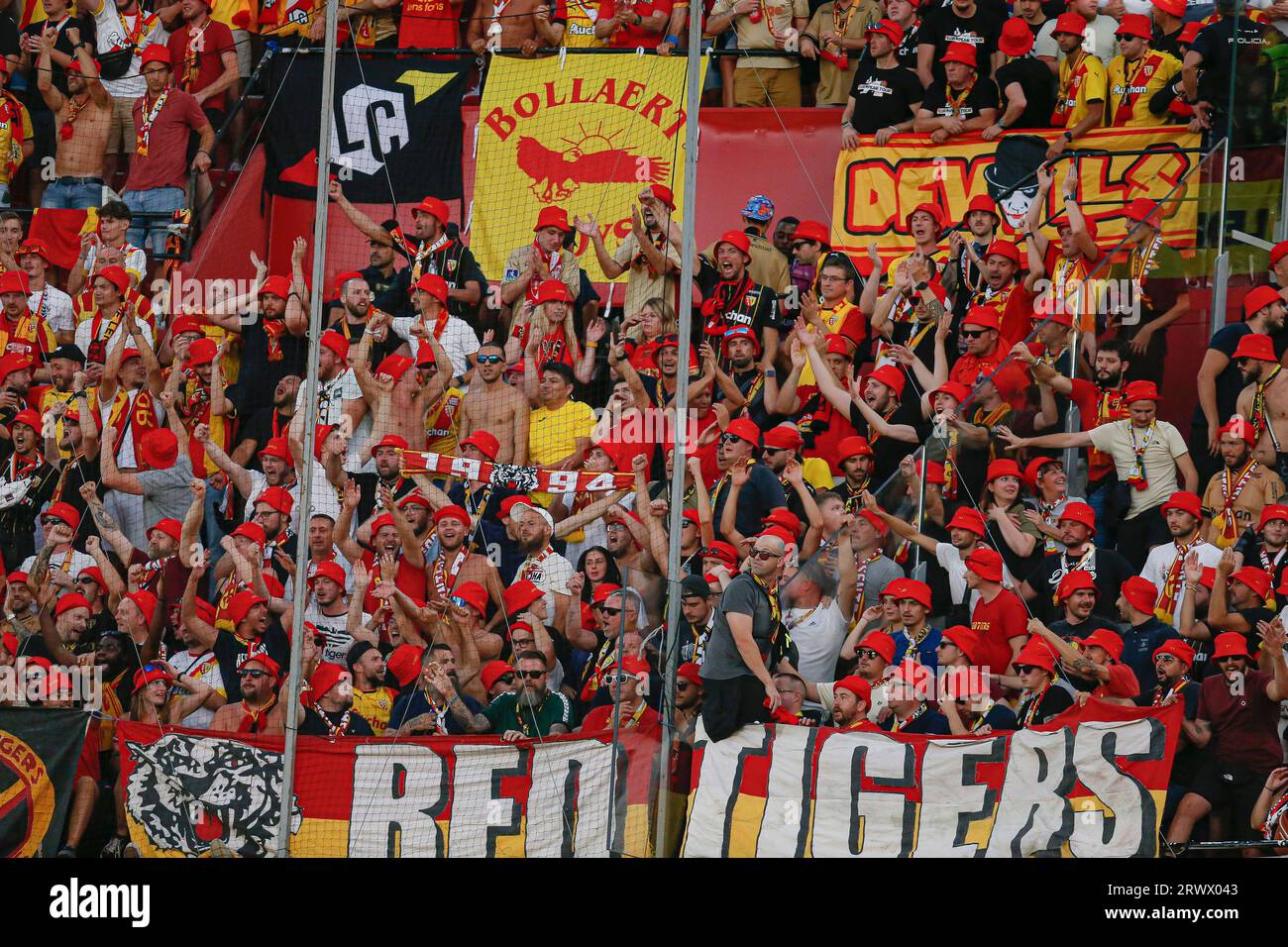 Sevilla, Spain. 20th Sep, 2023. RC Lens fans during the UEFA Champions ...