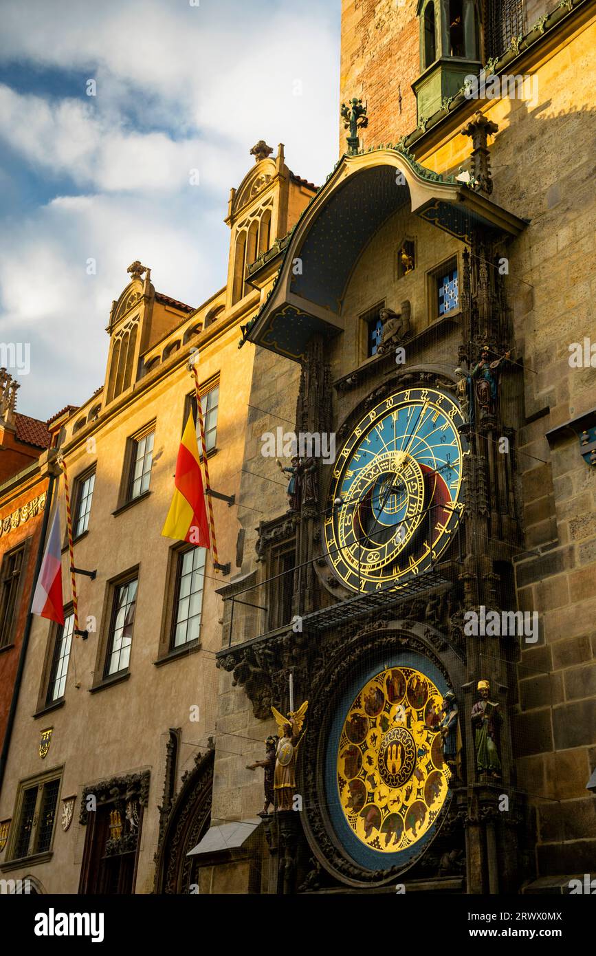 Prague Astronomical Clock in Old Town Square, Czech Republic Stock ...