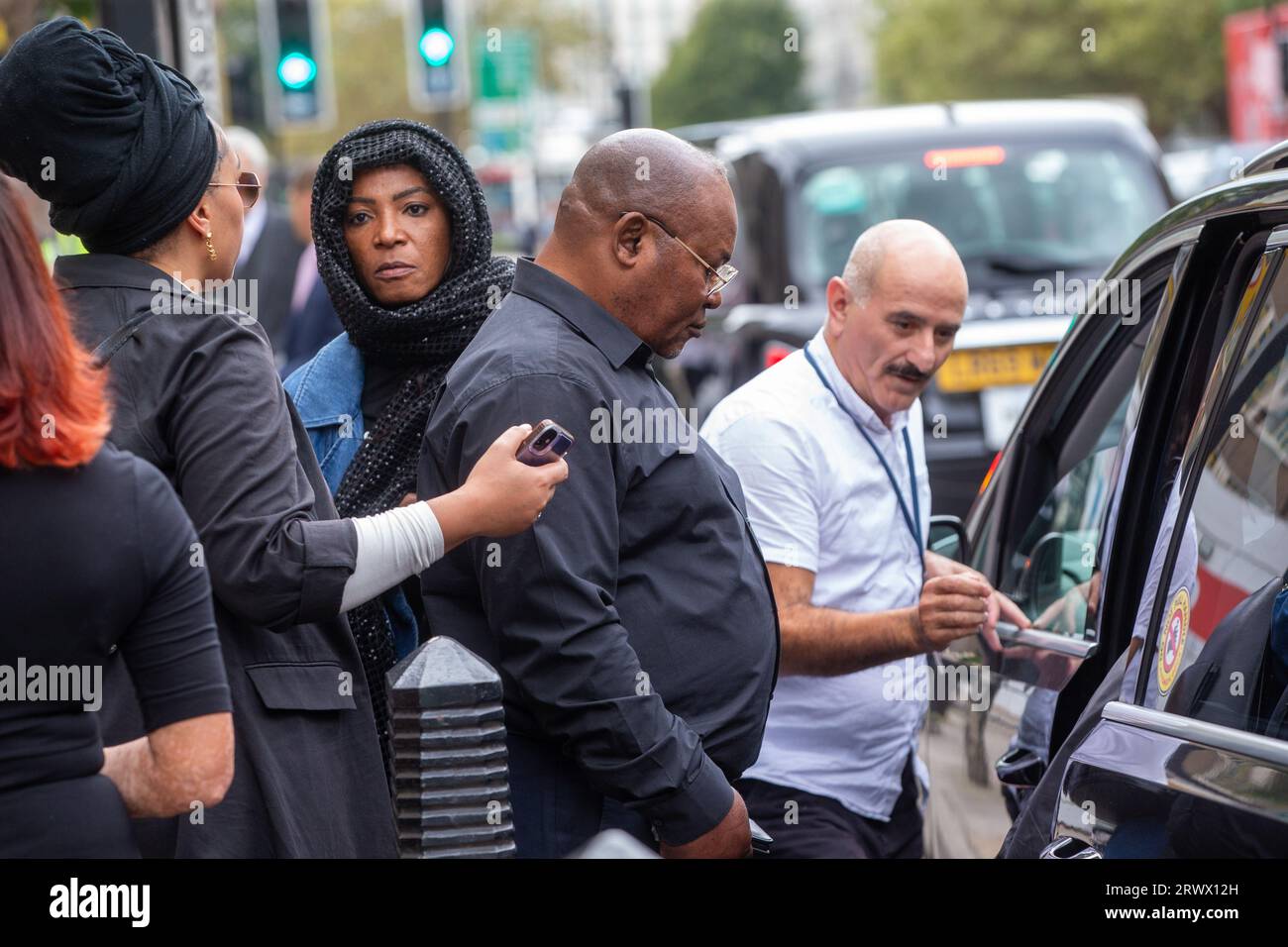 London, England, UK. 21st Sep, 2023. Chris Kaba's father PROSPER KABA ...