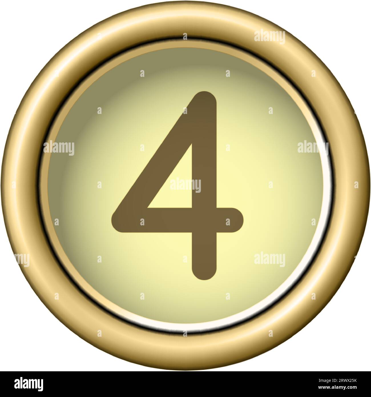 Number 4 key Stock Vector Images - Alamy