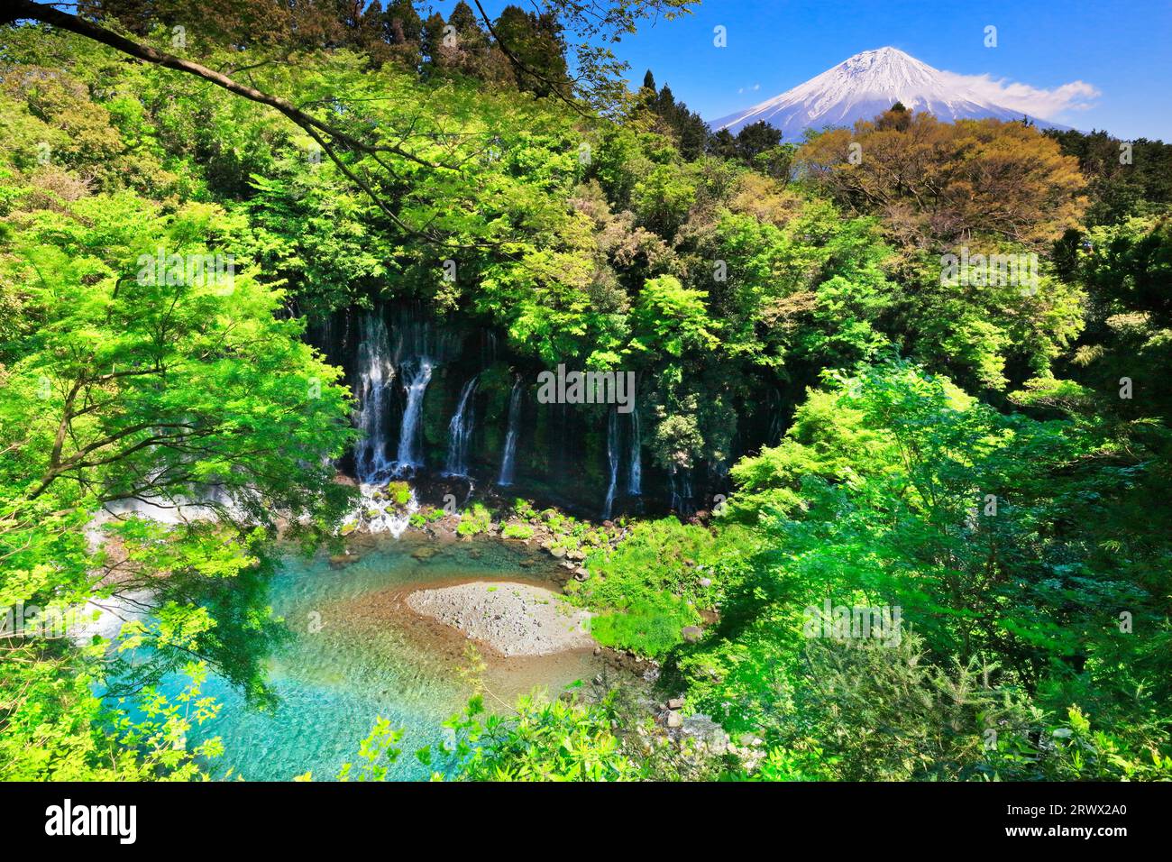 Waterfall and mt fuji hi-res stock photography and images - Alamy