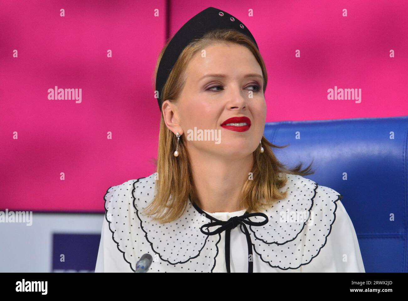 Press conference of the management and actors of the Satire Theater for ...