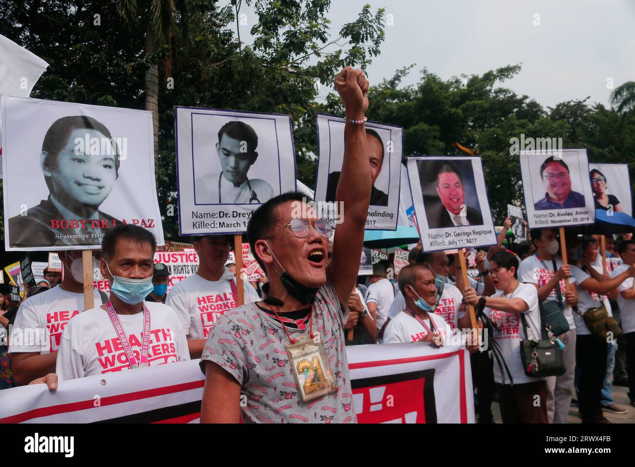 Manila, Rizal, Philippines. 21st Sep, 2023. Human rights activists ...
