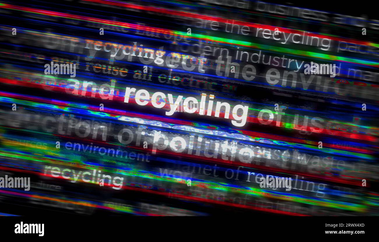 Recycling sustainable economy, environment care and ecology headline ...