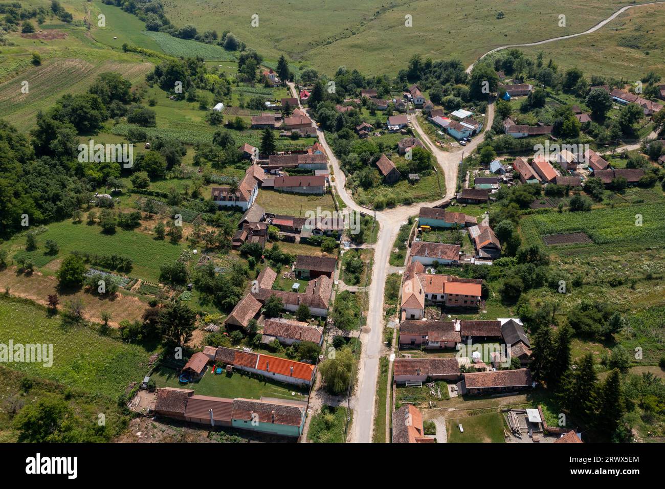 The fortified church of Alma Vii in Romania Stock Photo - Alamy
