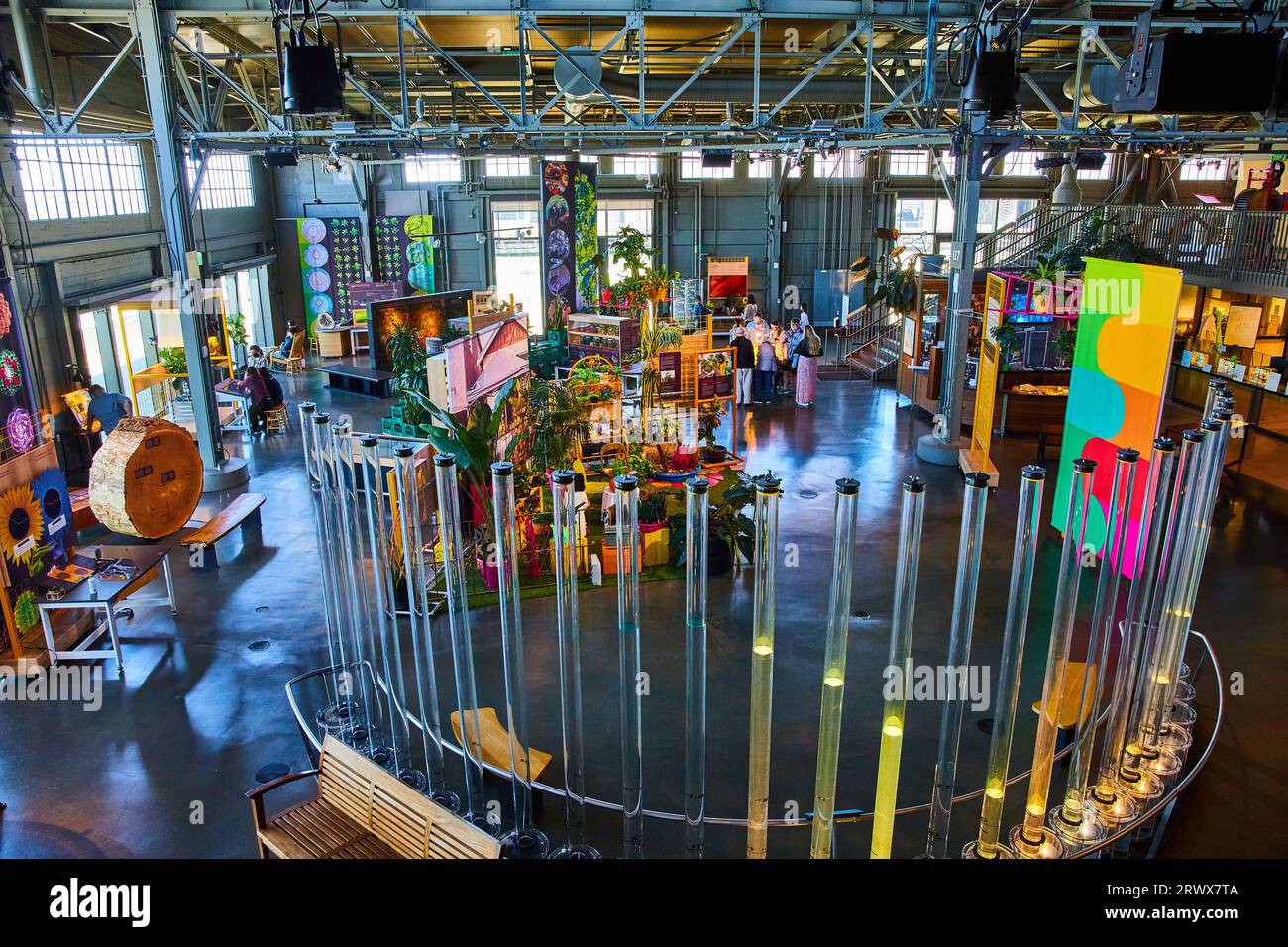 Inside science room with experiments and plants in the Exploratorium ...