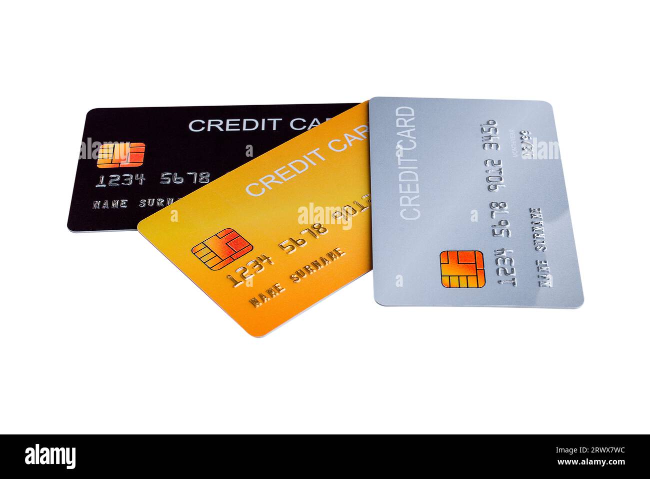 Credit card isolated on white background Stock Photo - Alamy