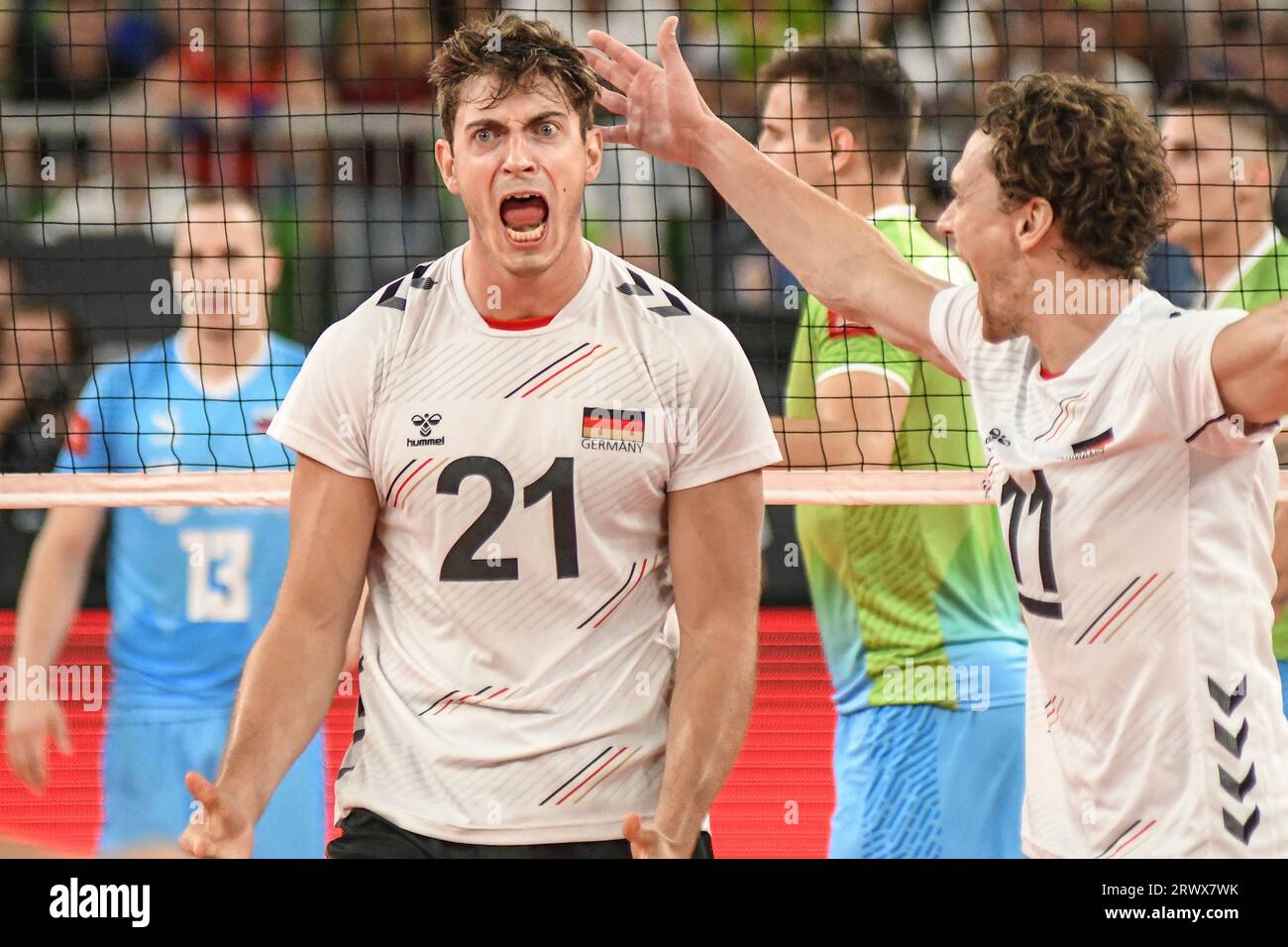 Tobias Krick, Lukas Kampa (Germany) celebrating against Slovenia ...