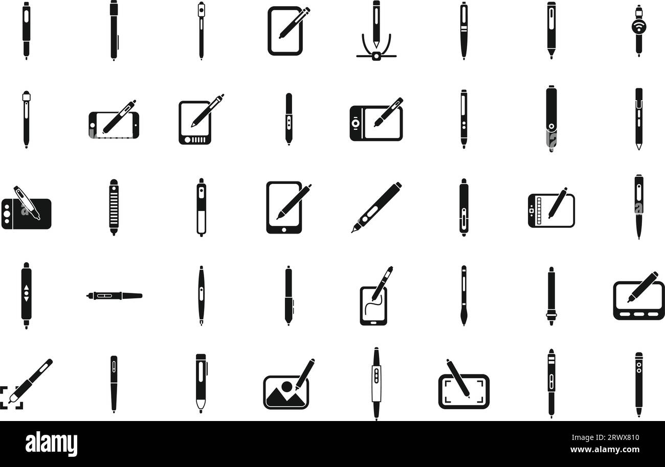Computer tablet stylus smart Cut Out Stock Images & Pictures - Alamy