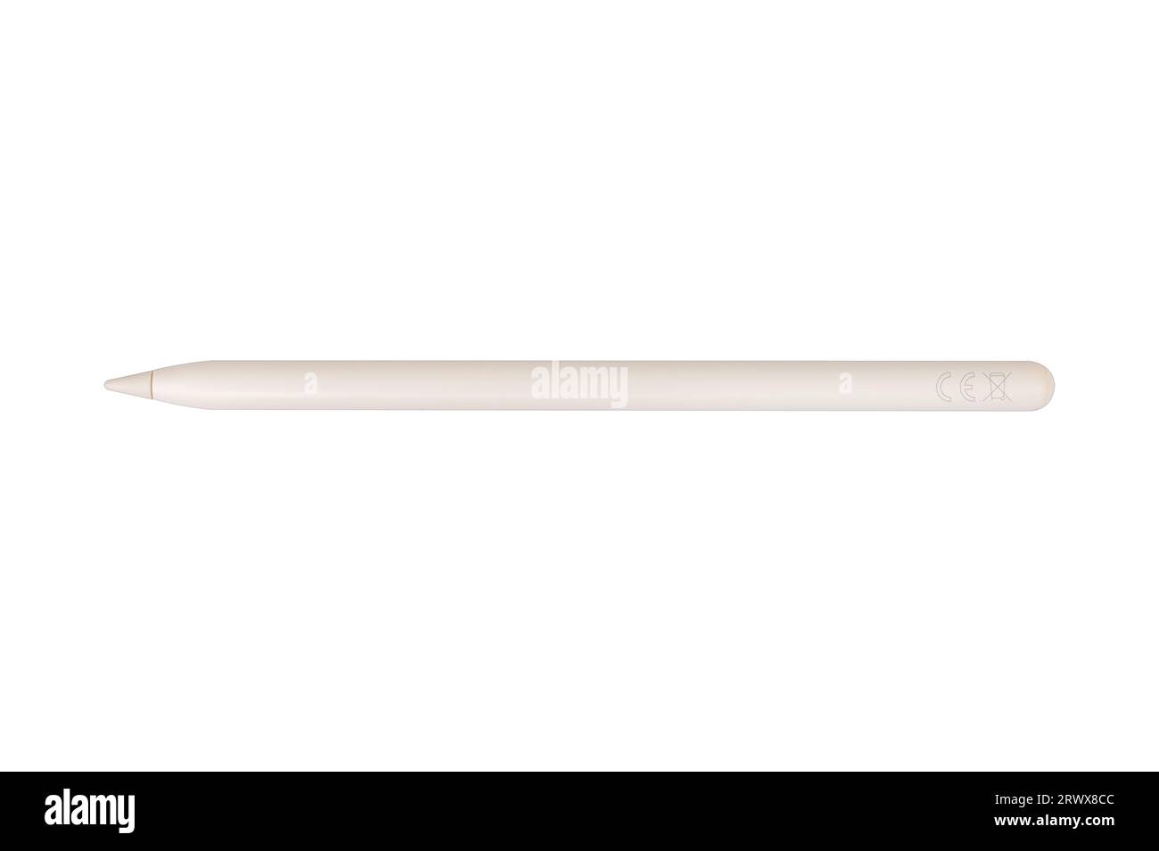 White stylus pen isolated on white background Stock Photo - Alamy