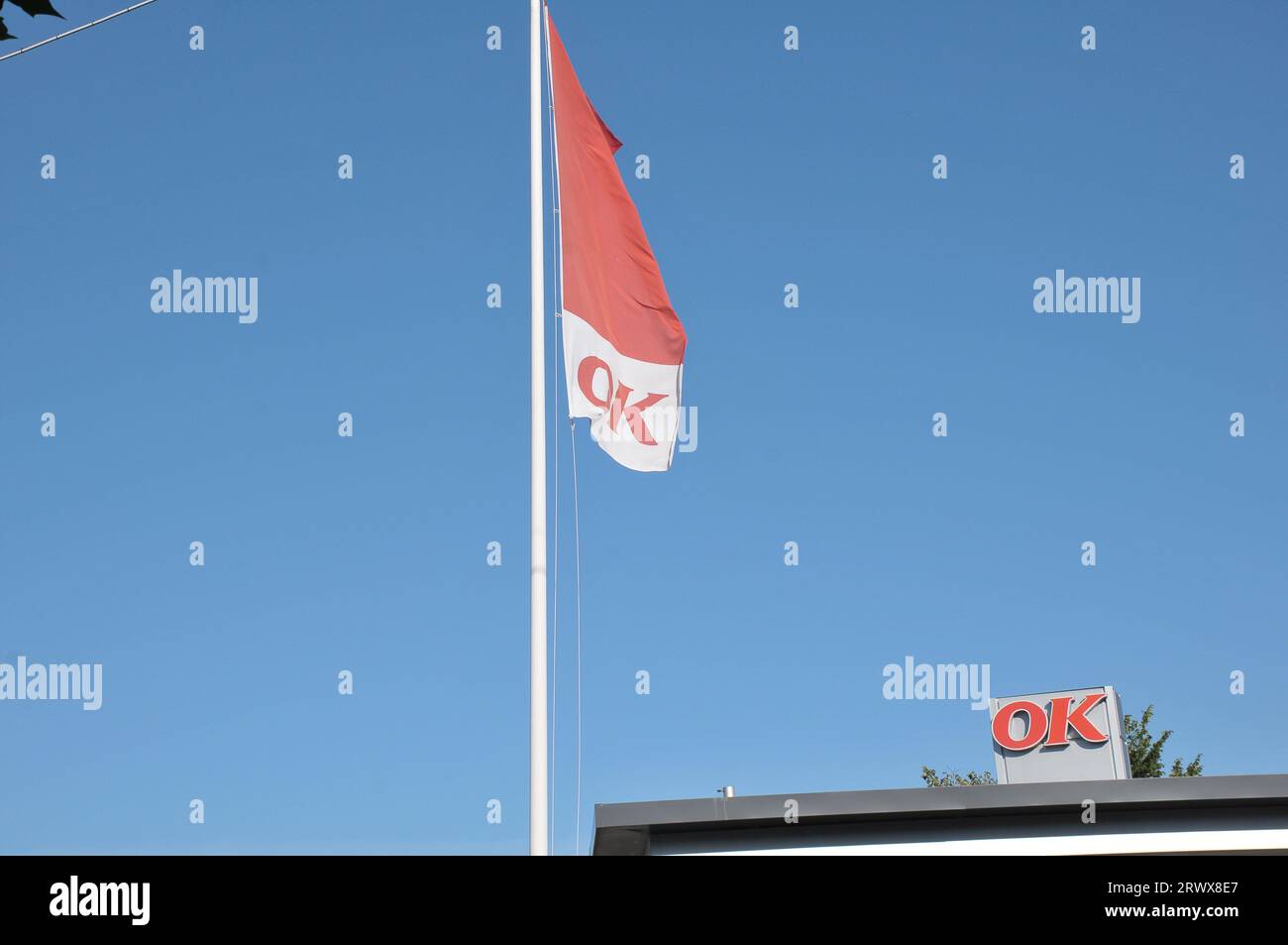 21 sept. 2023/. OK plus petrol station in danish capital Copenhagen ...