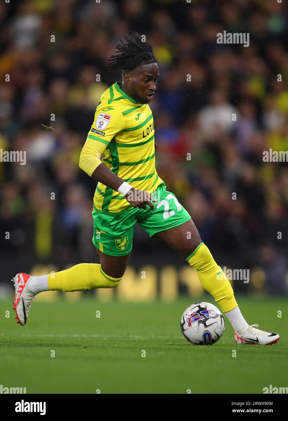 Jonathan Rowe of Norwich City - Norwich City v Leicester City, Sky Bet ...