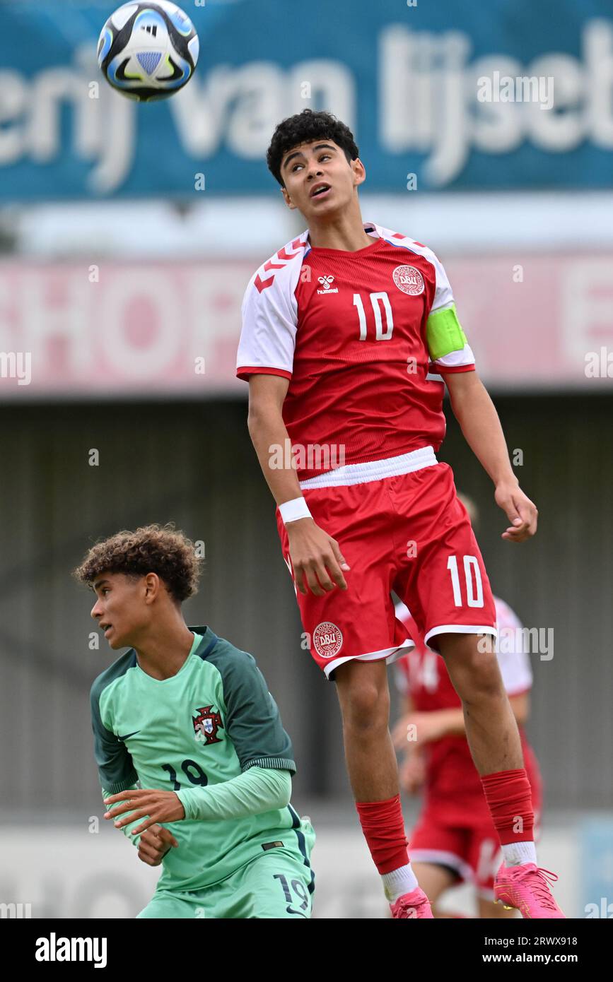 Sint Niklaas, Belgium. 19th Sep, 2023. Ali Al-Najar (10) of Denmark ...