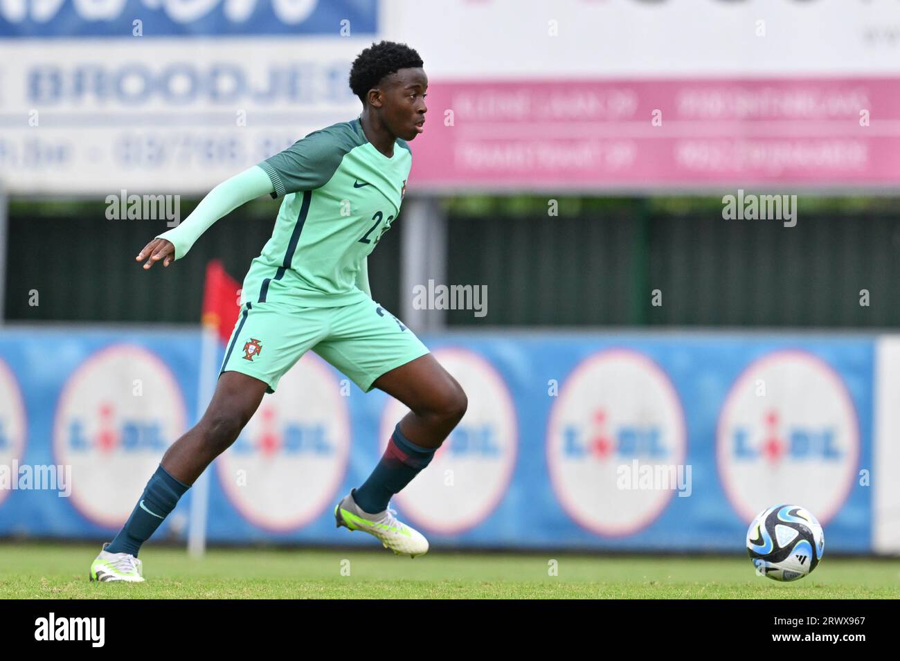 Diego Coxi (23) of Portugal pictured during a friendly soccer game ...