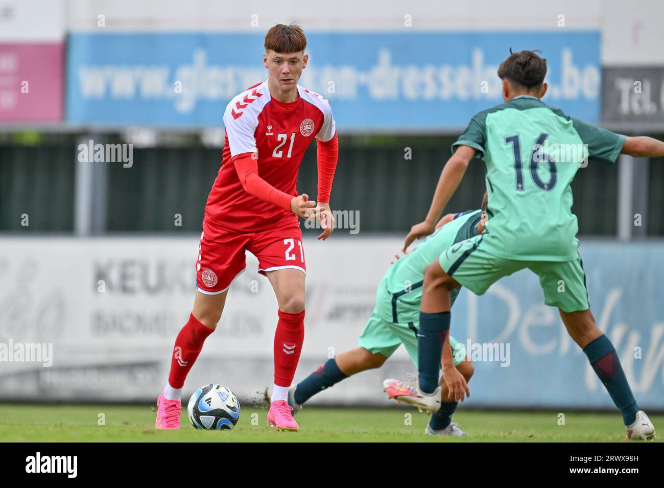 Tristan Panduro (21) of Denmark pictured during a friendly soccer game ...