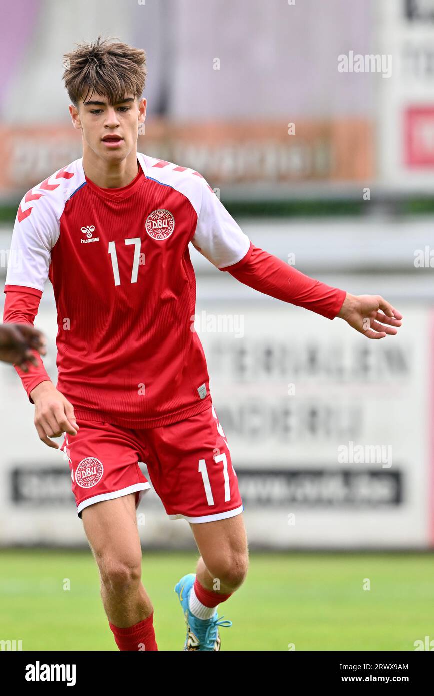 Julius Lucena (17) of Denmark pictured during a friendly soccer game ...