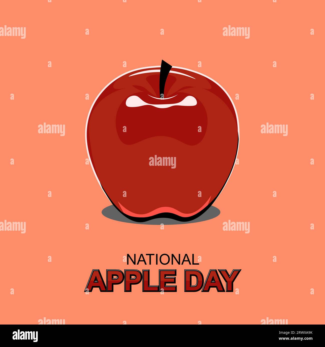 National Apple Day background. Food and Beverage. Vector illustration ...