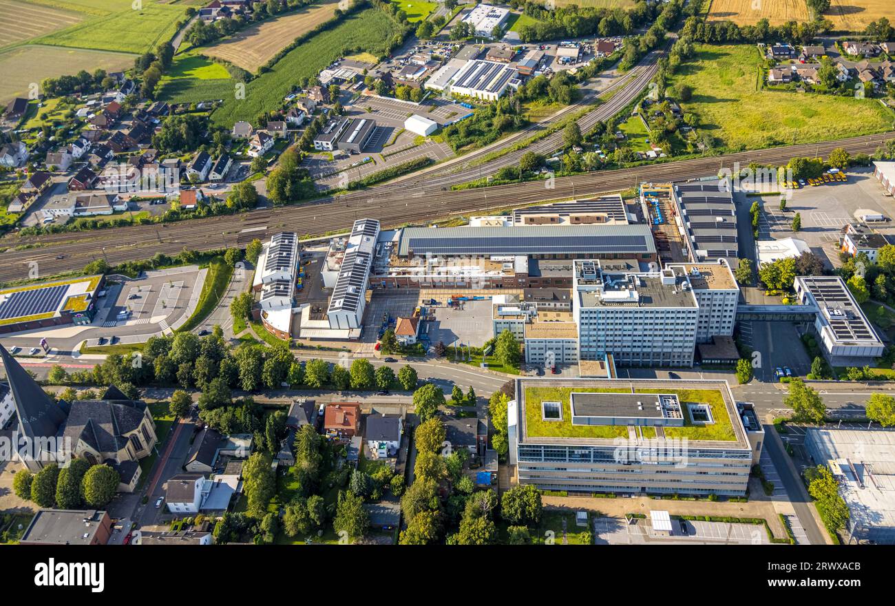 Aerial view, thyssenkrupp Polysius GmbH, Neubeckum, Beckum, Münsterland ...