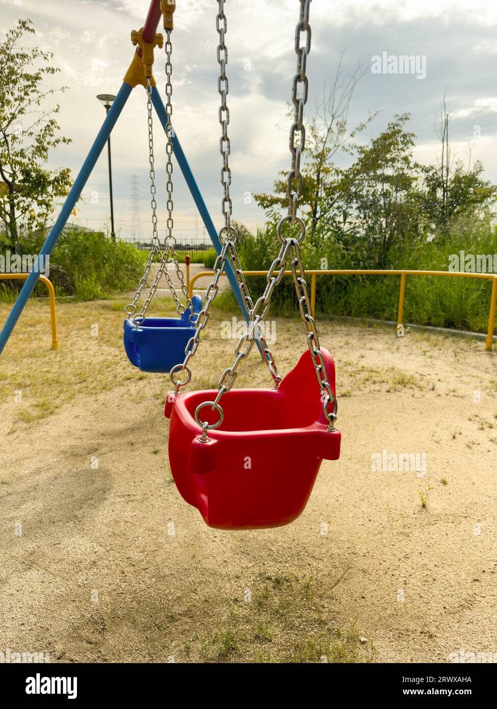 Kids Swing Park Stock Photo - Alamy