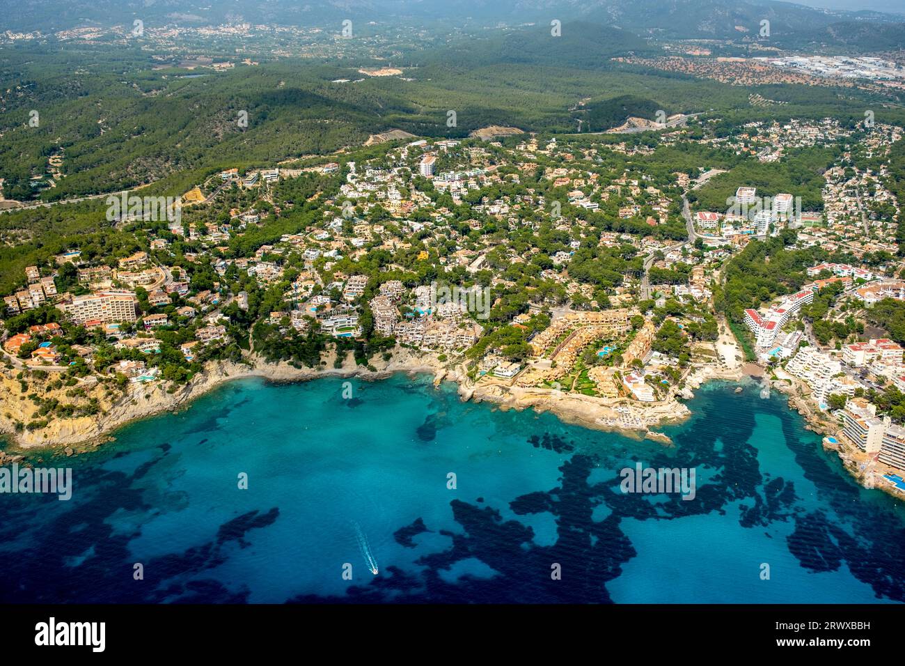 Aerial view, village view with Club Monte de Oro residential complex ...