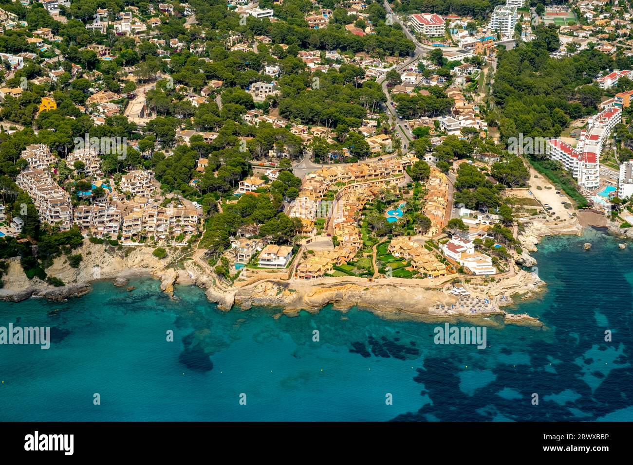 Aerial view, village view with Club Monte de Oro residential complex ...