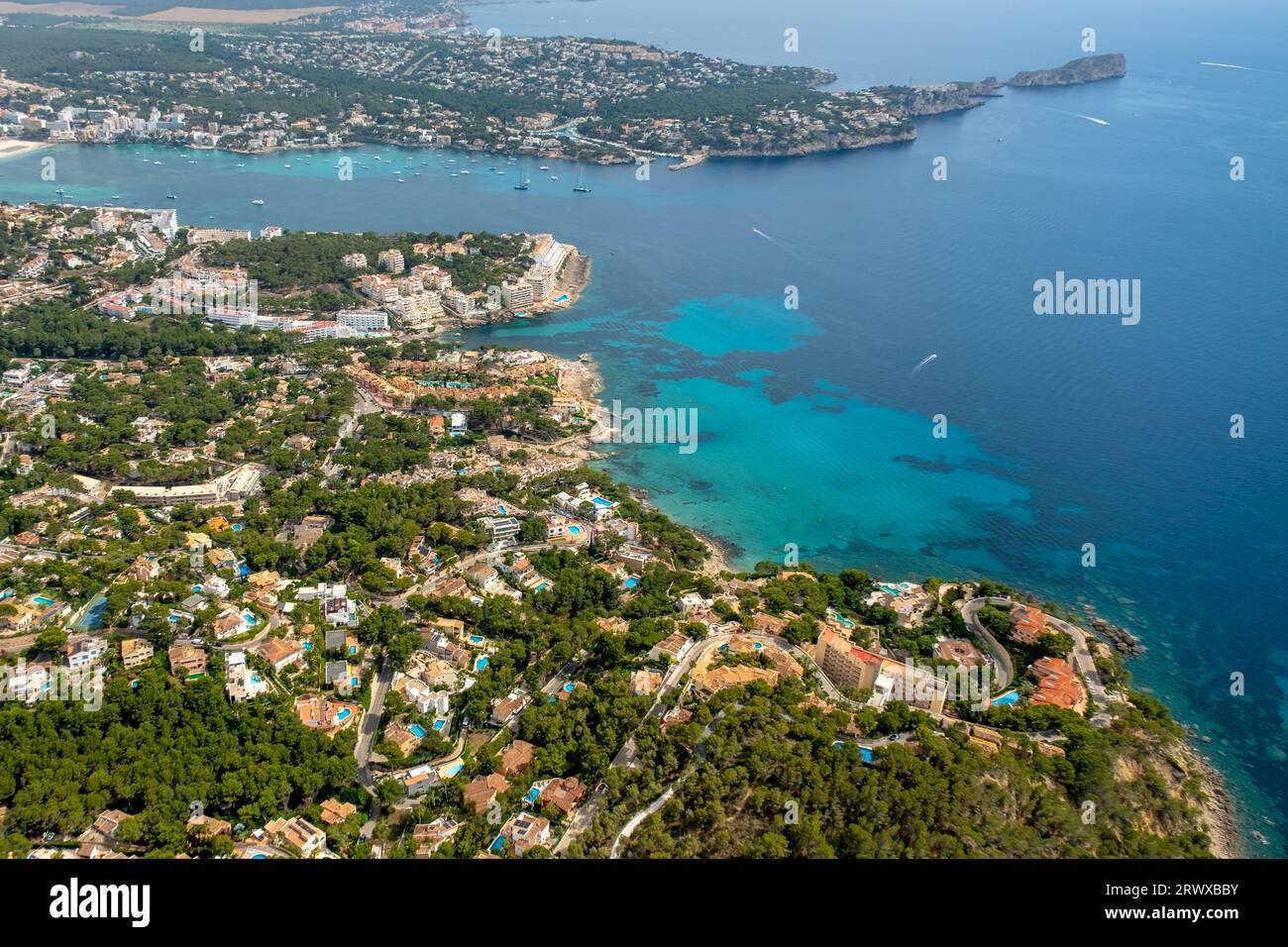 Aerial view, village view with Club Monte de Oro residential complex ...