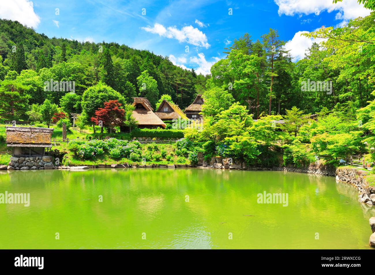 Hida Folk Village in Bloom Hida no Sato Stock Photo - Alamy