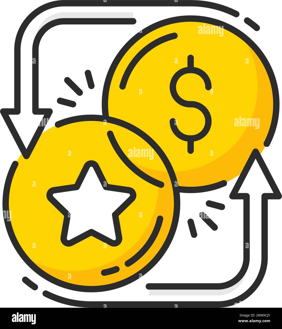 Point coins Stock Vector Images - Alamy