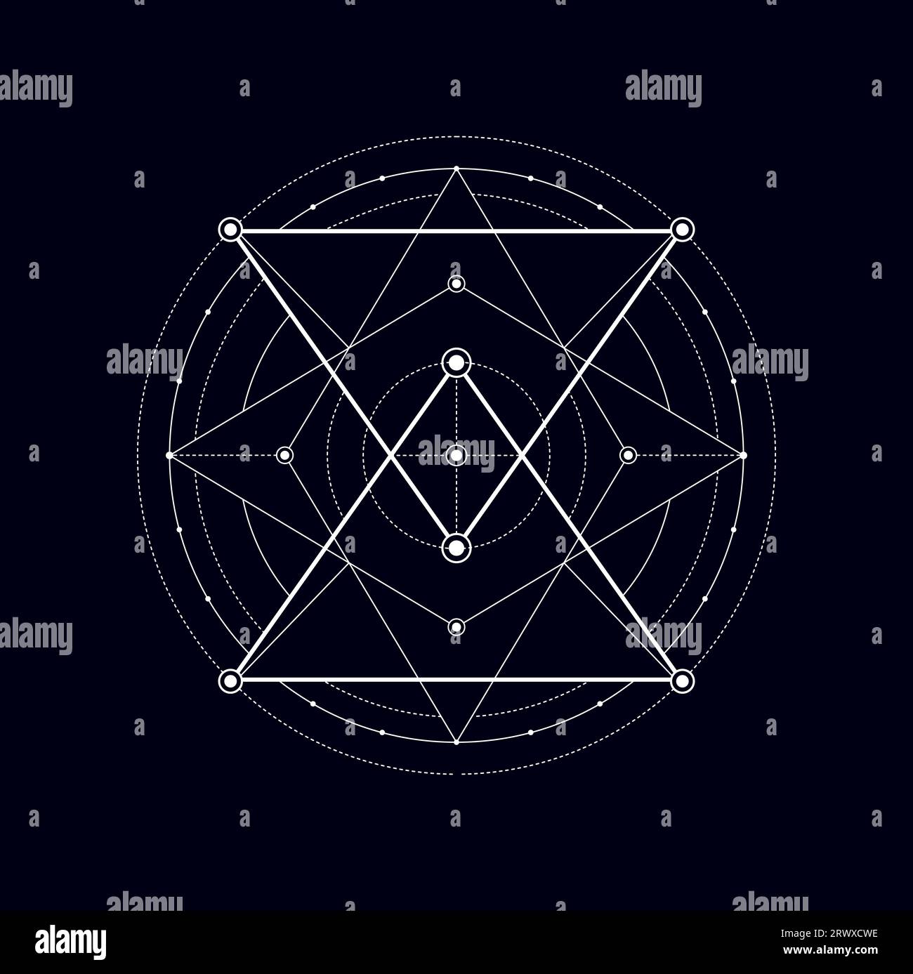 Sacred geometric shape, mystical tribal myth and meditation sign ...