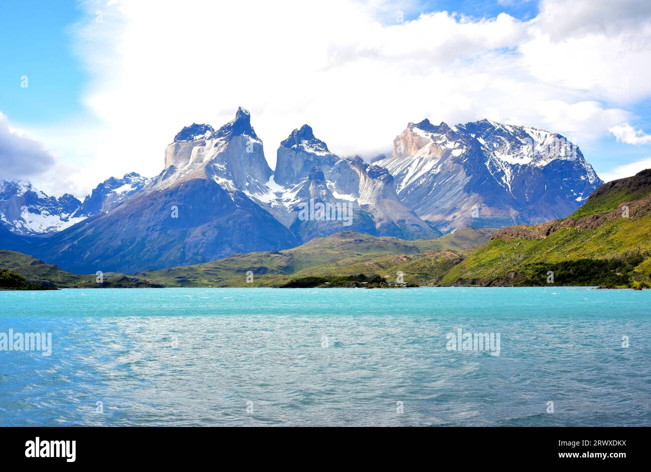 Torres del Paine National Park from Lago Nordenskjold. This mountain is ...