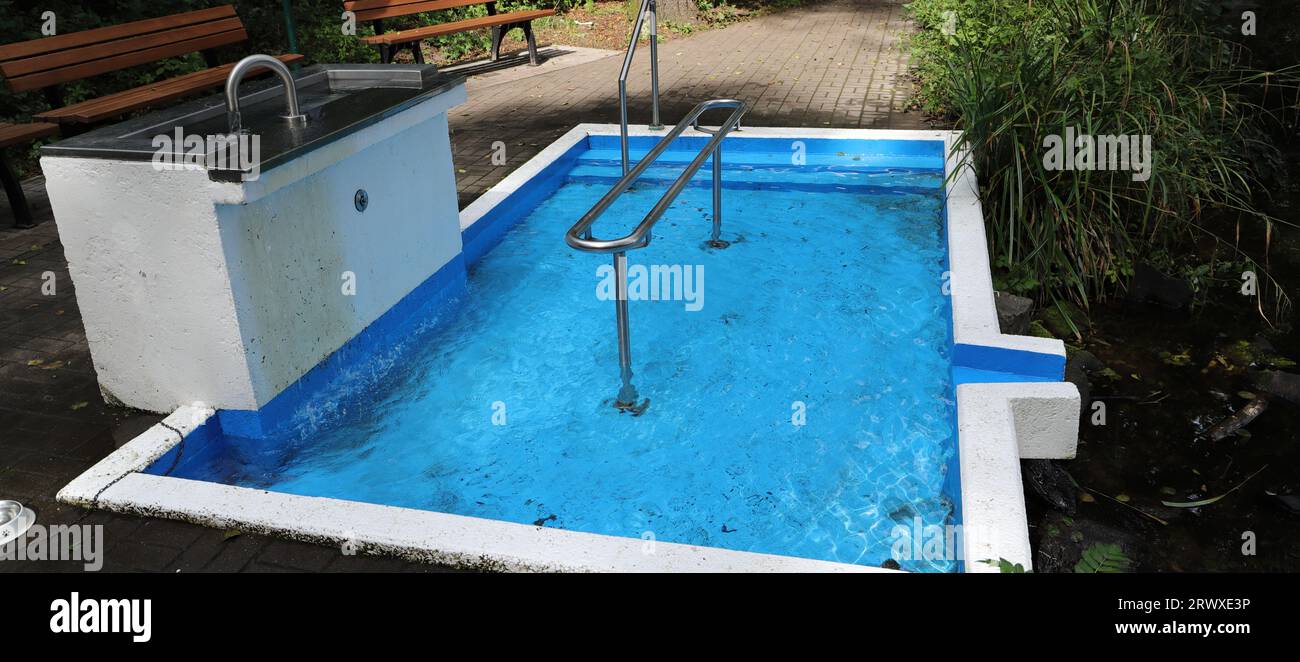 a Kneipp pool in the forest Stock Photo - Alamy