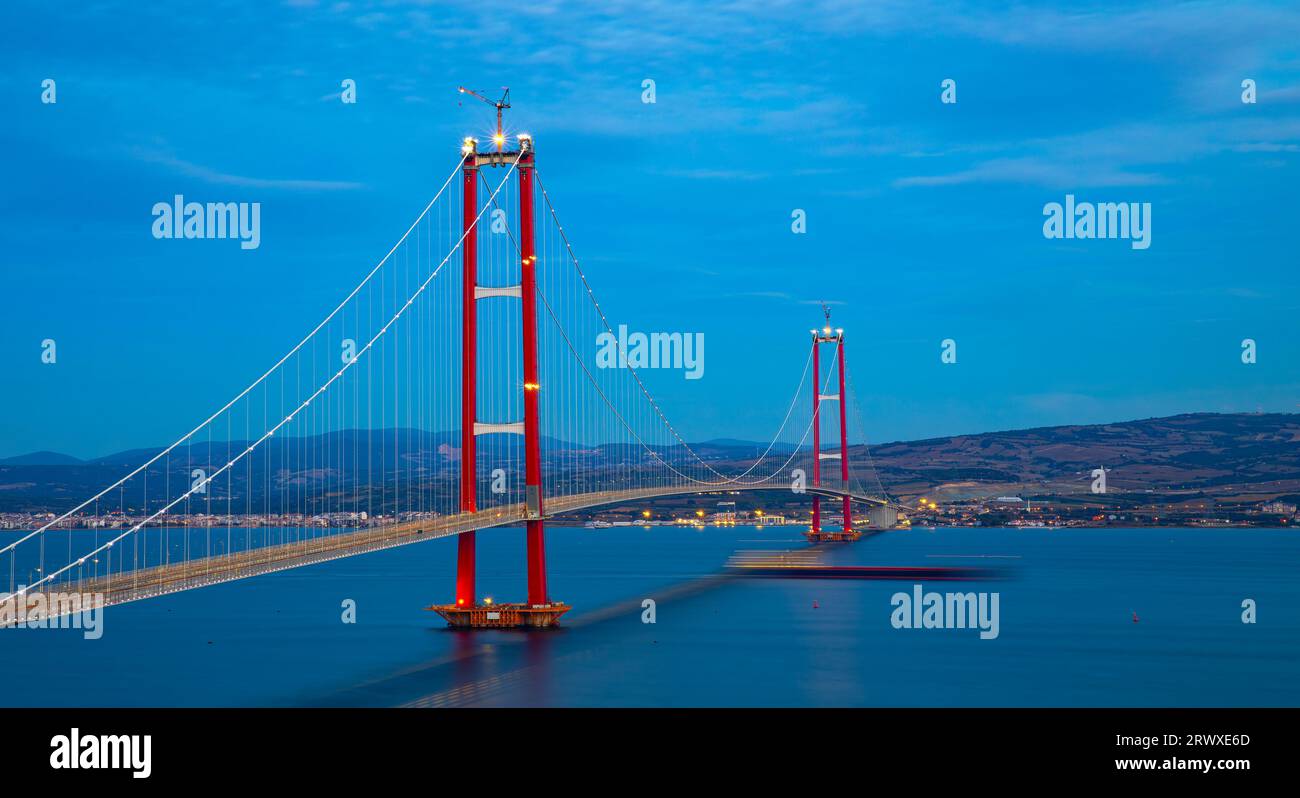 new bridge connecting two continents 1915 canakkale bridge (dardanelles ...