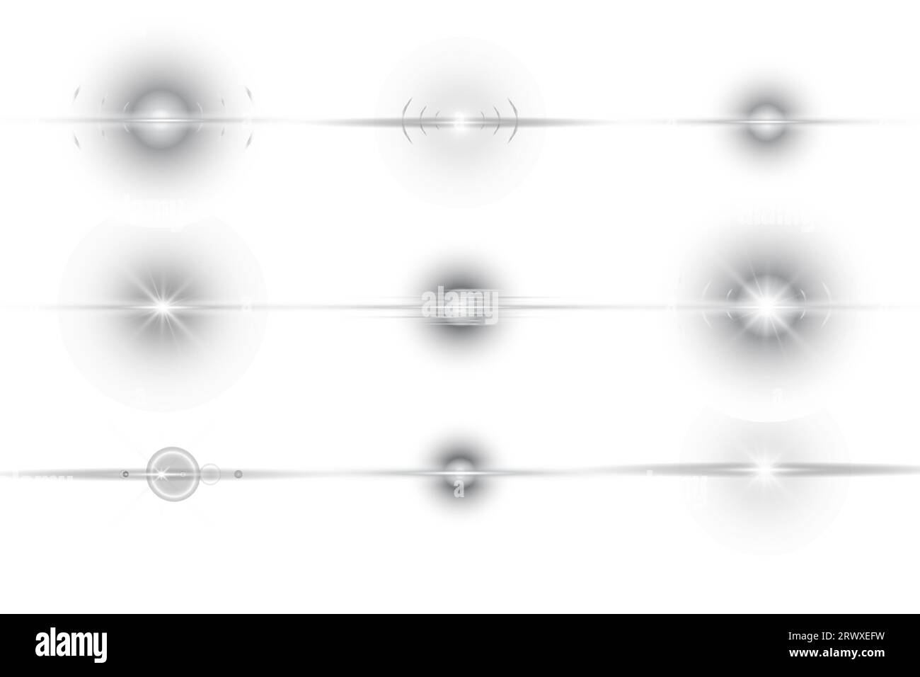 Bright sparkle light effect Cut Out Stock Images & Pictures - Alamy