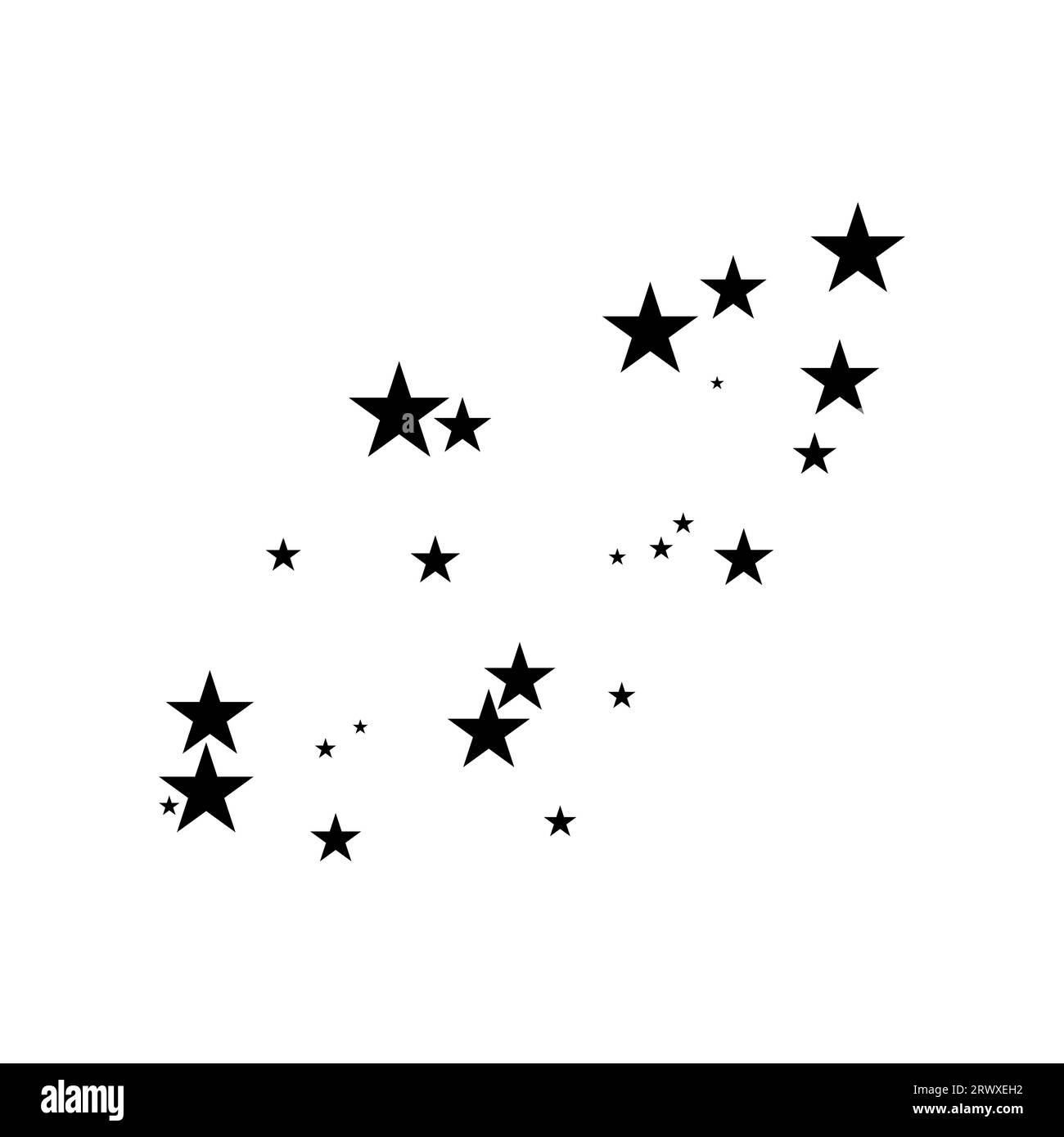 Fireworks star random source stream. Falling Star. Stars on a white ...