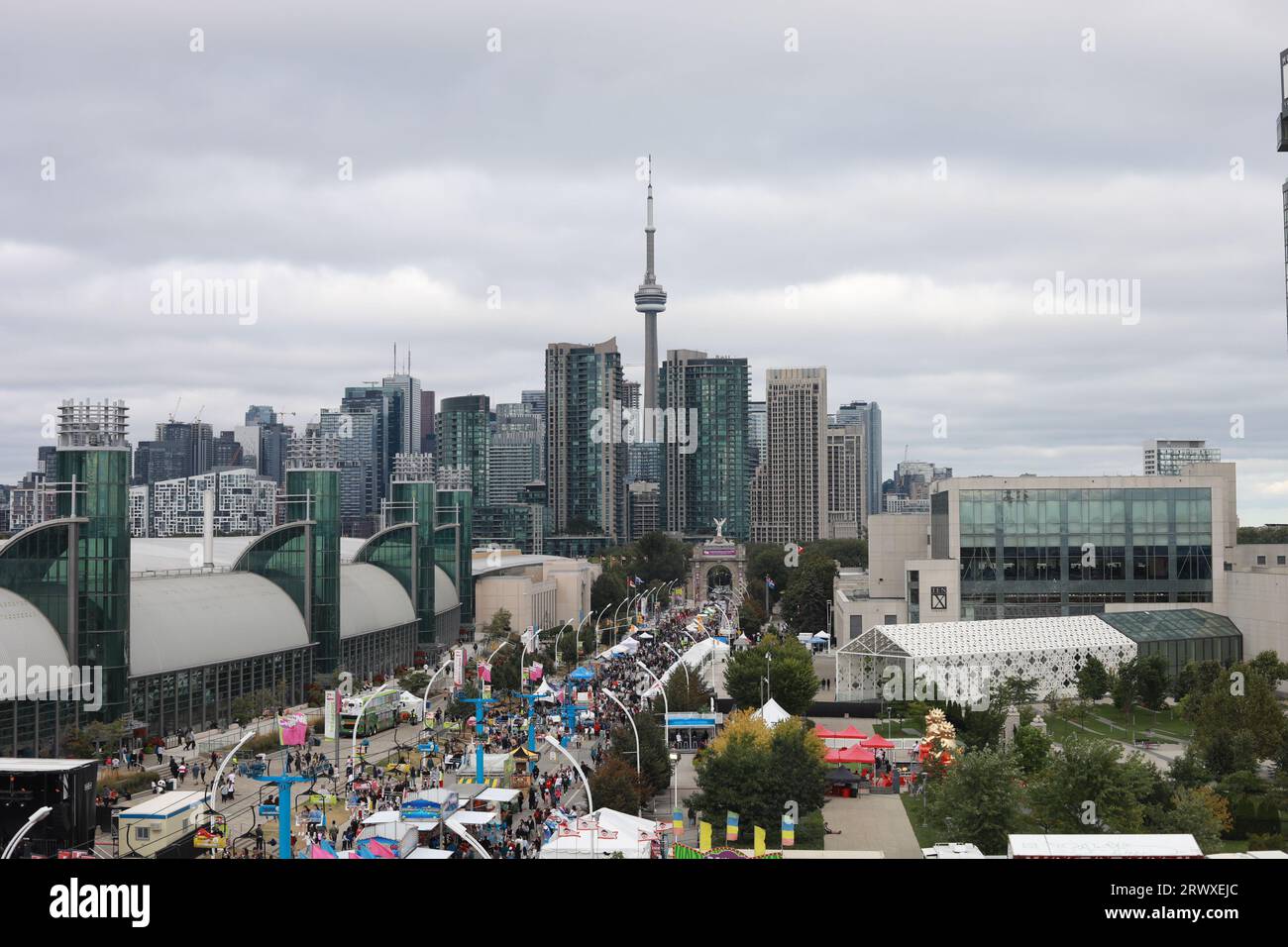 Toronto, Canada. 31st Aug, 2023. An aerial view of Canadian National ...