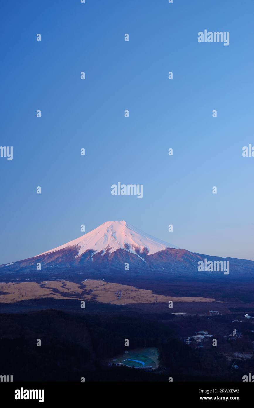 Fuji at dawn from Oshino Village Stock Photo - Alamy