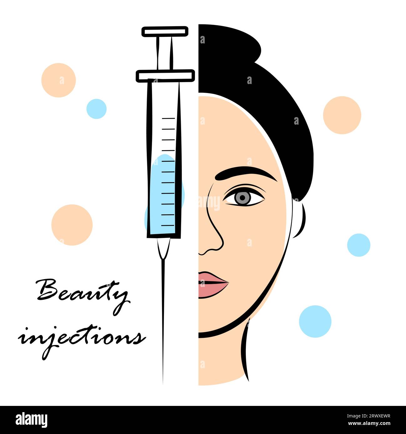 Beauty injections Stock Vector Images - Alamy