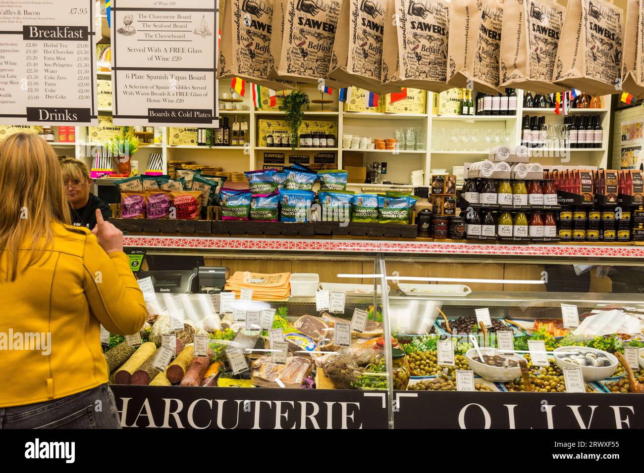 Sawers Ltd, a famous deli and fine food shop cafe in Belfast, Northern ...
