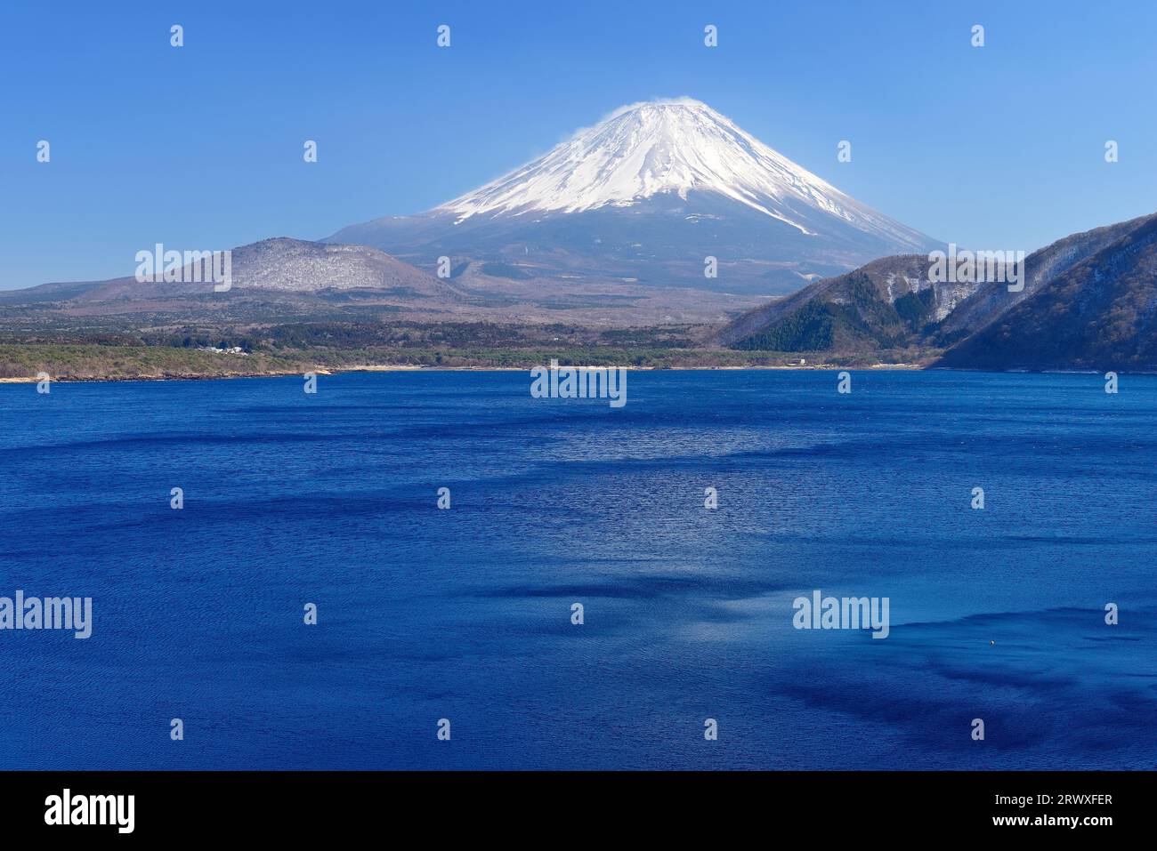 Fuji from Motosuko Lake, Yamanashi Stock Photo - Alamy