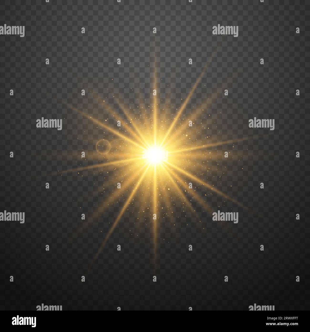 Realistic sun rays glowing Stock Vector Images - Alamy