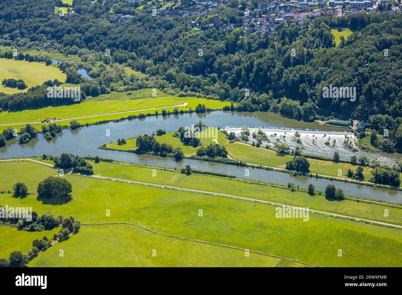 Weir and river ruhr at lock canal hi-res stock photography and images ...