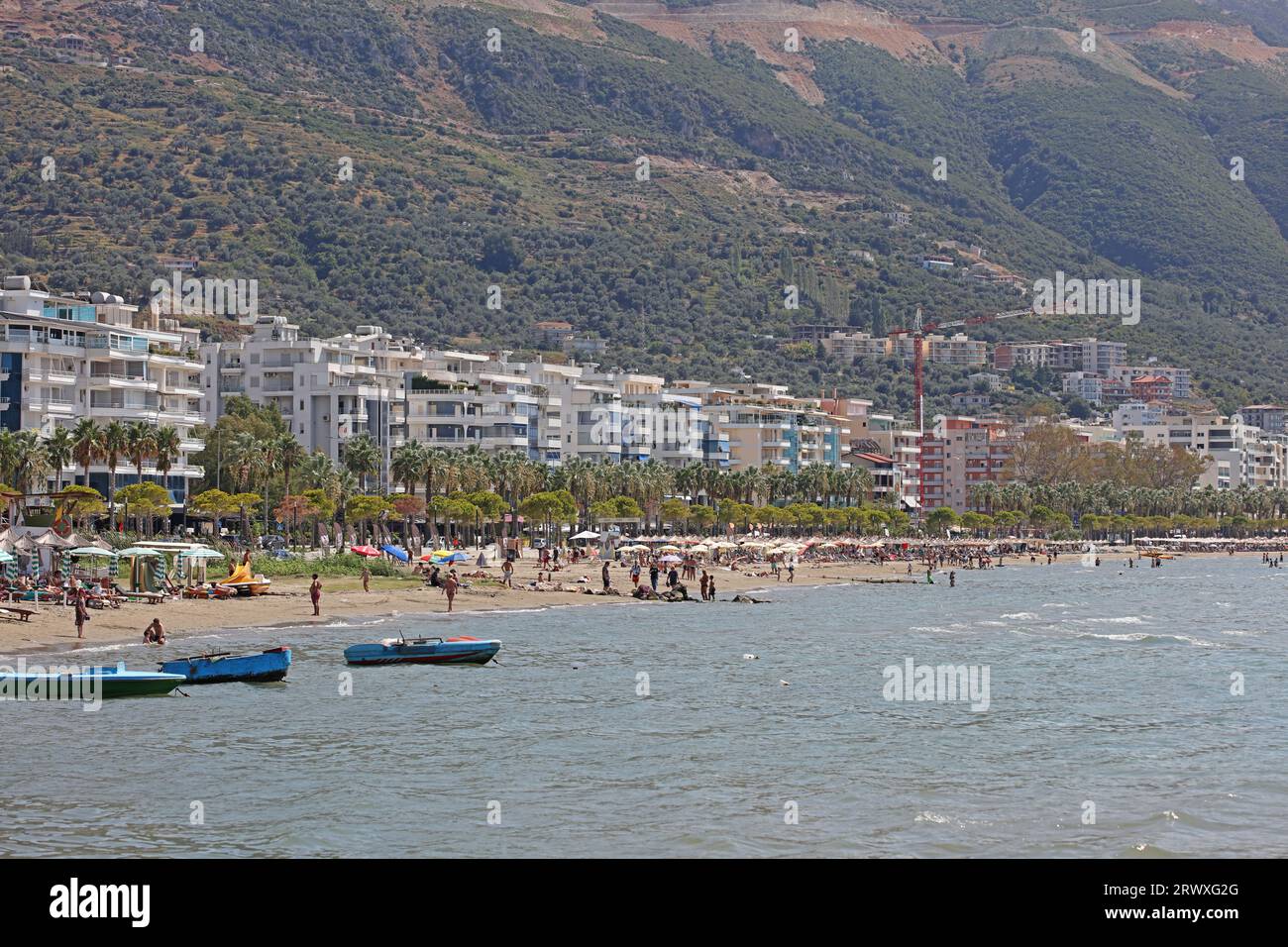 Vlore, Albania, Saturday 26 August 2023 exploring public beaches ...