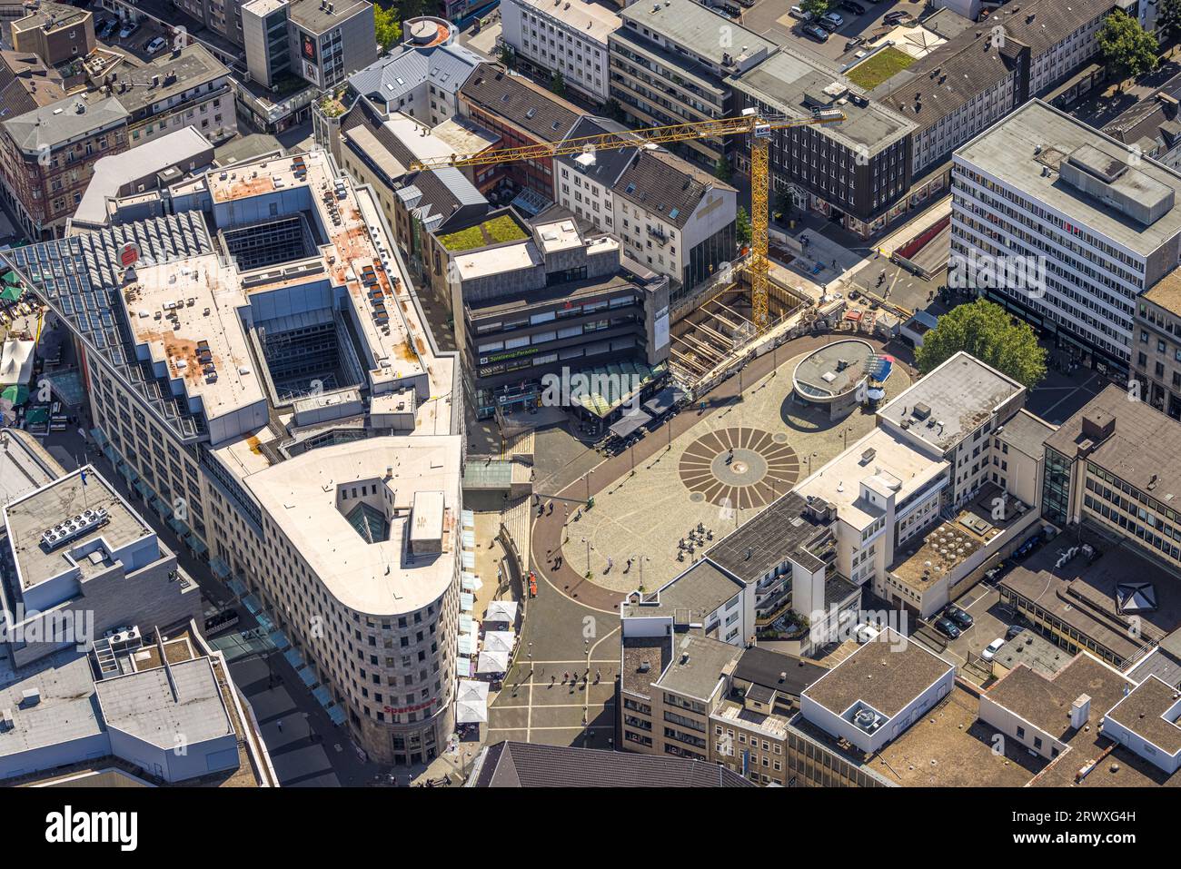 Aerial view, Dr.-Ruer-Platz, Gleisdreieck, Bochum, Ruhr area, North ...