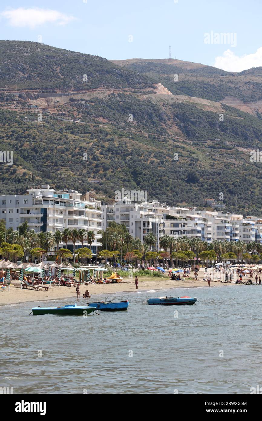 Vlore, Albania, Saturday 26 August 2023 exploring public beaches ...