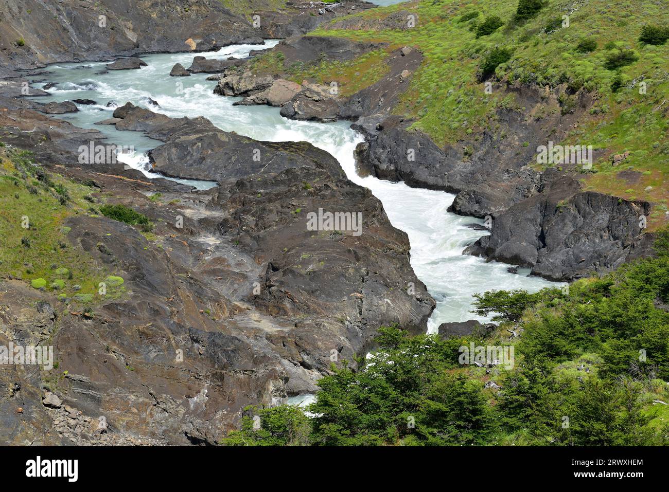 Torres del Paine National Park. Paine River. Provincia de Ultima ...