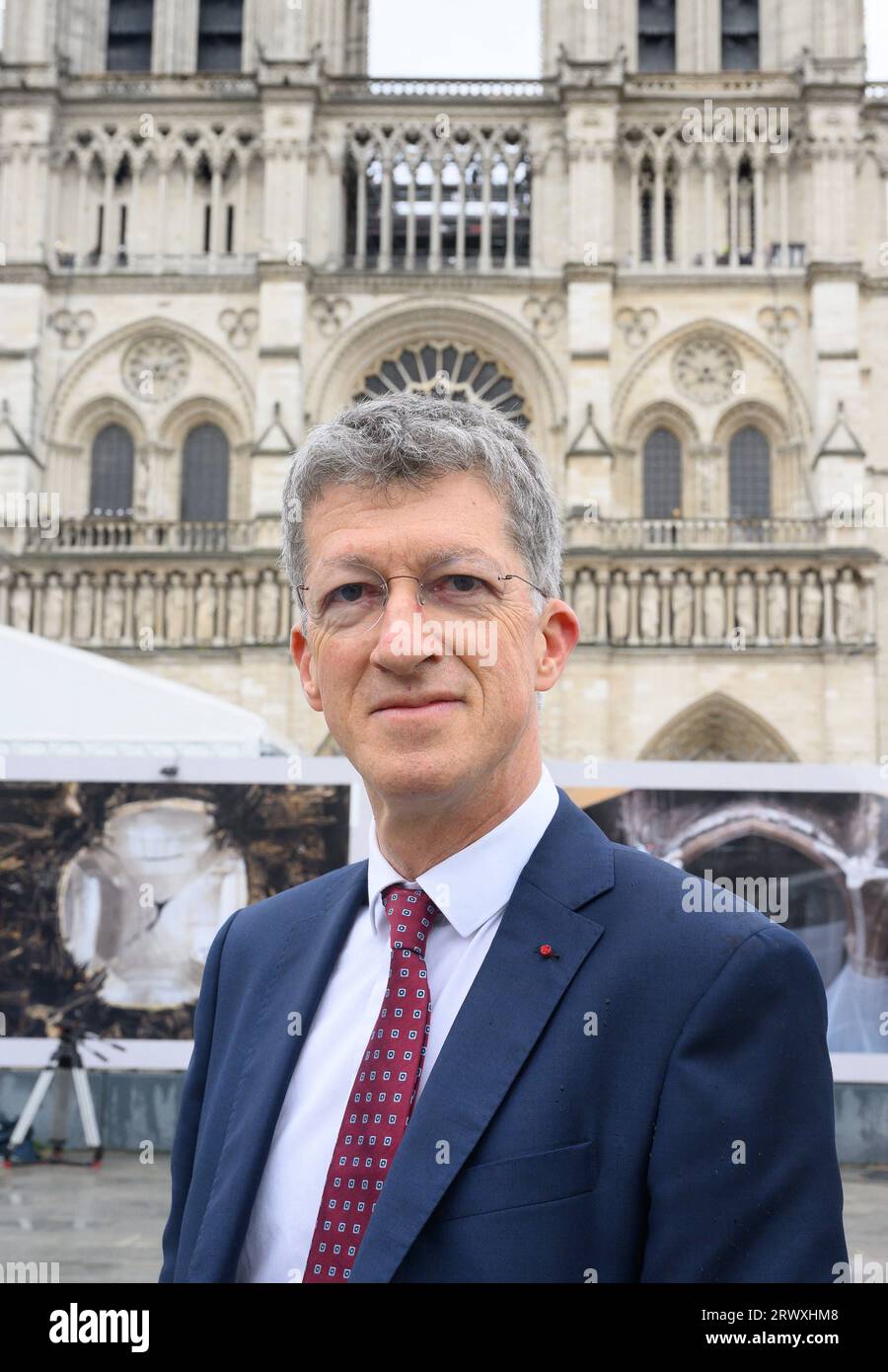 Paris, France. 21st Sep, 2023. Philippe Jost during visit at the Notre ...