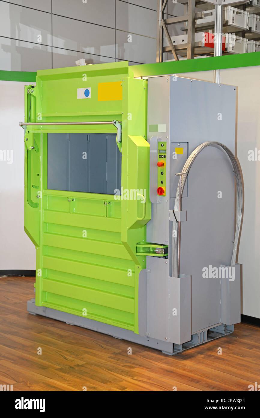 Hydraulic Press Machine Compacting Waste Material for Recycling ...