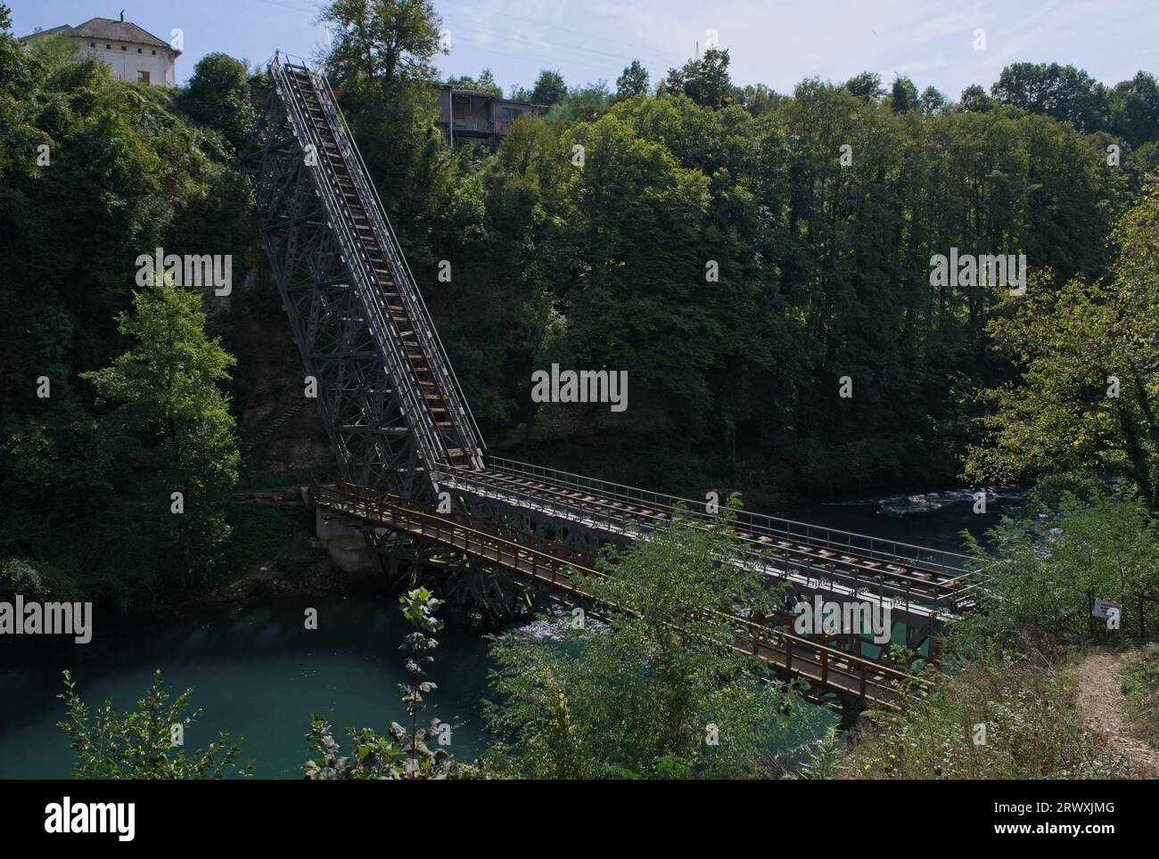 Jablanica, Bosnia and Herzegovina - Sep 18, 2023: Old Neretva Train ...